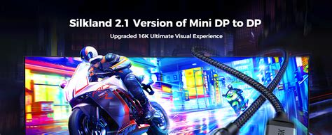 Silkland K Mini DisplayPort To DisplayPort Cable K Hz K Hz K Hz HDR DSC