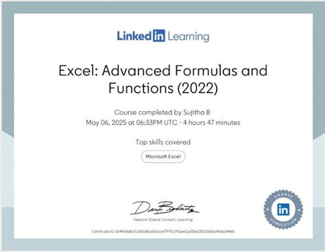excel advancedexcel formulas functions linkedinlearning