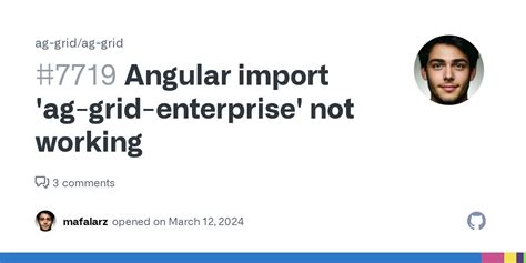 Angular Import Ag Grid Enterprise Not Working · Issue 7719 · Ag Grid