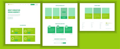 web page design vector website business style front end site scheme