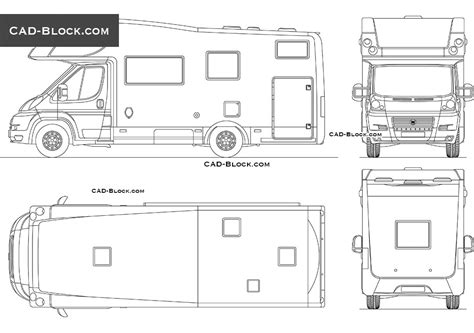 Camper Fiat Ducato Cad Blocks Download