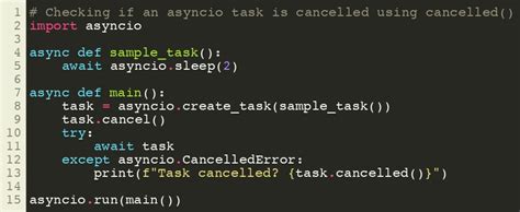 Jason Brownlee On Linkedin Checking If An Asyncio Task Is Cancelled Using Cancelled