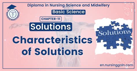 Characteristics Of A Solution Chapter 11 Basic Science Nursing