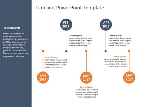 Monthly Highlights Timeline Slide For Presentations Timeline Design Timeline Project