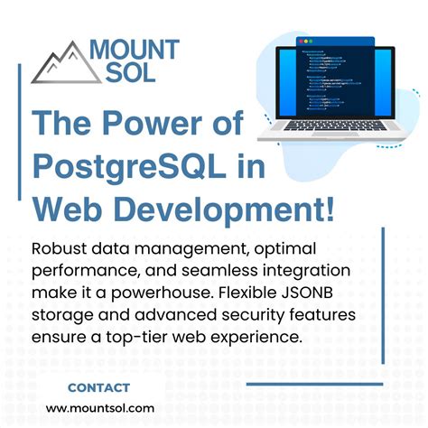 Mount Sol On Linkedin Postgresql Webdevelopment Datamanagement
