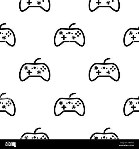 Video Game Control Joystick Flat Seamless Background Videogame Console