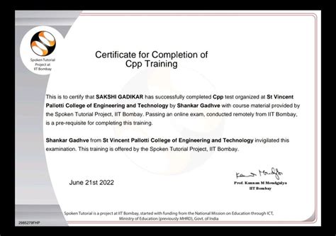 Sakshi Gadikar On Linkedin Achievement Certificate
