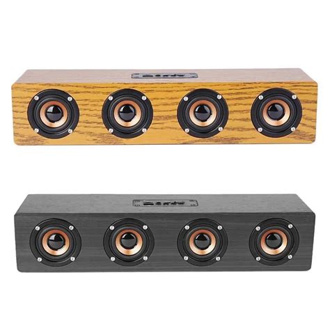 S6 Portable Wooden Bluetooth Subwoofer Computer Speaker Home Sound Bar Home Sound Bar And