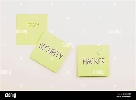 Hand Writing Sign Security Hacker Business Idea Someone Who Explores