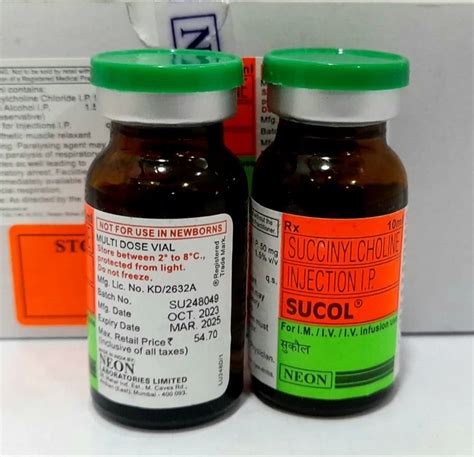 Succinylcholine Injection Sucol At ₹ 55 Vial Suxamethonium Chloride