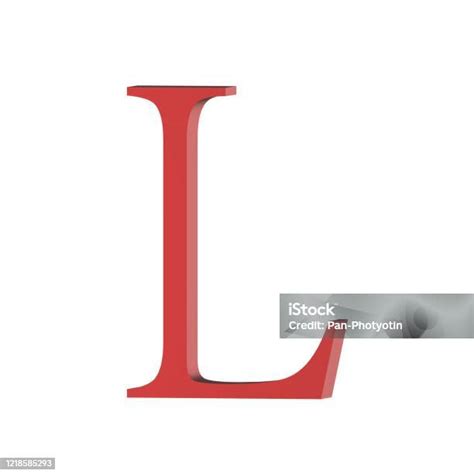 흰색 배경에 격리 된 빨간색 알파벳 L을 렌더링하는 3d 0명에 대한 스톡 사진 및 기타 이미지 0명 3차원 형태 고풍