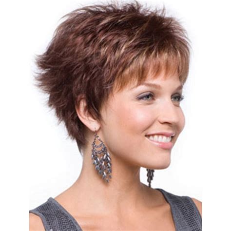 Wavy Synthetic Short Layered Wigs With Bangs