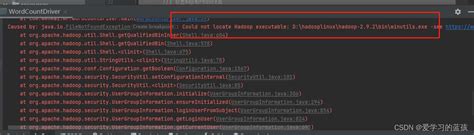 【大数据开发 Hadoop】经典错误：could Not Locate Hadoop Executable Dhadooplinux