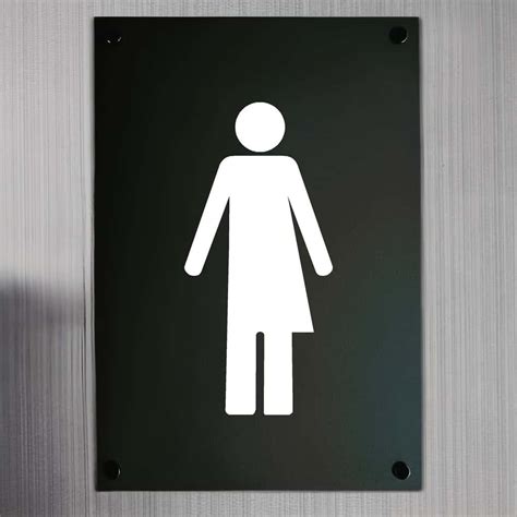 Inclusive Toilet Sign Black