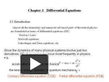 Ppt Chapter Differential Equations Powerpoint Presentation Free To View Id D A Nja O