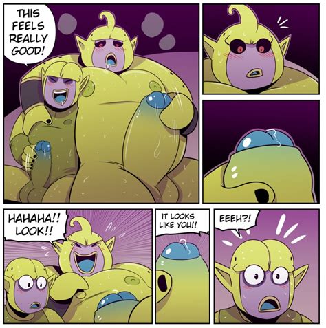 Rule 34 Blush Dragon Ball Daima Jerking Off Majin Duu Majin Kuu Male