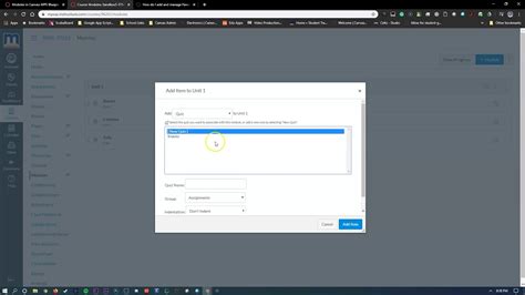 Canvas Modules Youtube