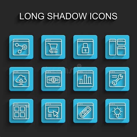 Set Line Browser Files, UI or UX Design, Window, Online Shopping on Screen, Setting and Graph ...
