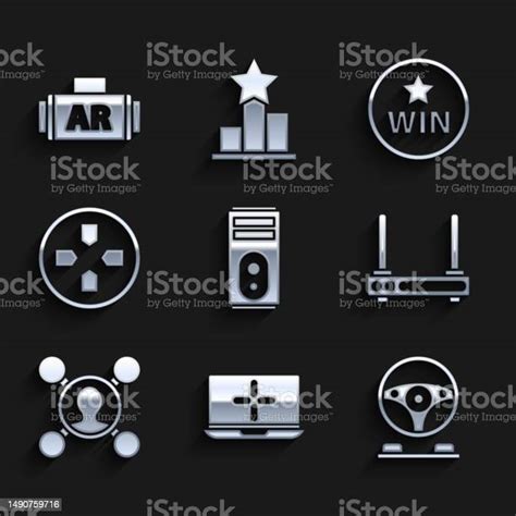 컴퓨터 노트북 레이싱 시뮬레이터 조종석 라우터 및 Wifi 신호 공유 게임 패드 메달 및 Ar 증강 현실 아이콘을 설정합니다