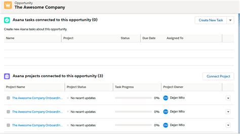 Automatically Relating Asana Tasks To Salesforce Opportunities Using