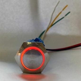 Merishopp V Led Mm Momentary Push Button Switch Ip With Wire Connector Red Amazon In