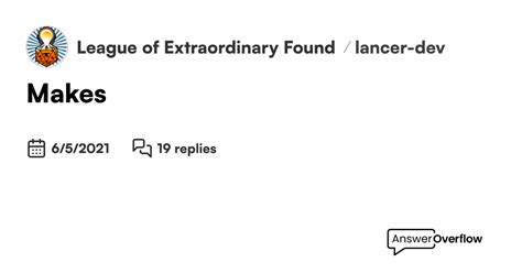 Makes League Of Extraordinary Foundryvtt Developers