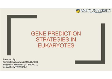 Gene Prediction Strategies Pdf Genetics Science