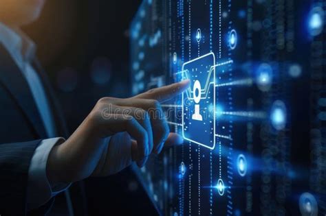 A Person Interacting With A Digital Interface Displaying Data And Icons Symbolizing Technology