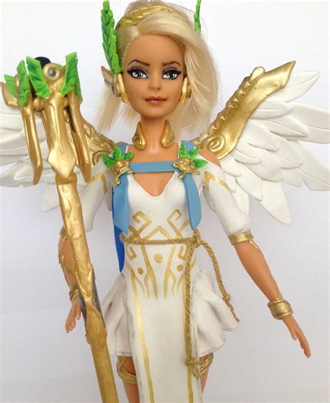 Mercy Goddes Skin Overwatch Custom Ooak Doll Barbie Repaint