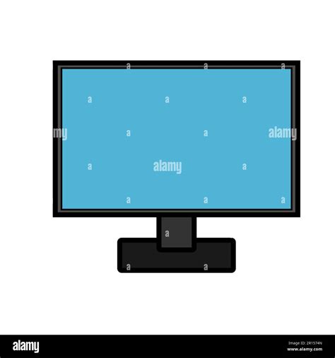 Vector Illustration Icon Of A Modern Digital Digital Smart Rectangular Computer With Monitor