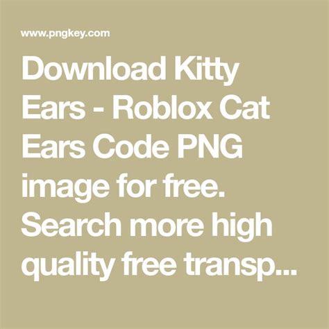 Roblox Cat Ears Code At Declan Woolford Blog