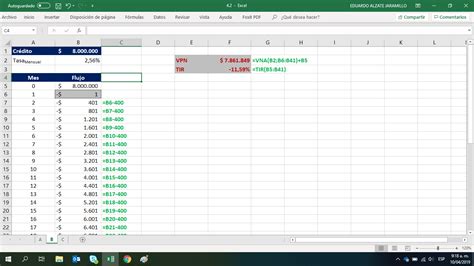 Finanzas excel vba sql y algo más Finanzas Préstamo Banco Comercial Ejercicio