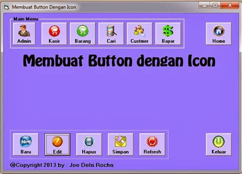 membuat button dengan icon pada tombol visual basic 6 aneka tutorial