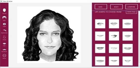 User Interface Of Application With Facial Features B Face Sketch Download Scientific Diagram