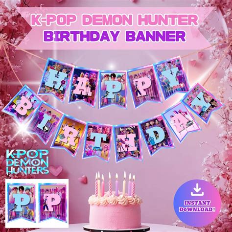 Kpop Demon Hunters Birthday Decorations Etsy