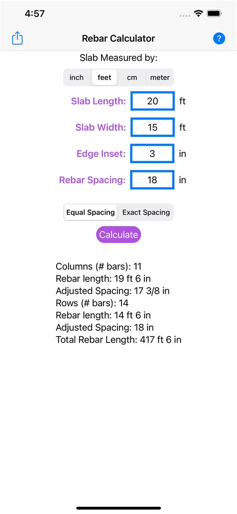 Rebar Grid Calculator