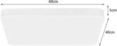 Ledhoff Plafon Led Prostokąt Biały Panel Lampa Slim 60X40 (Pls604050Ww ...