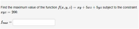 Solved Find The Maximum Value Of The Function Chegg