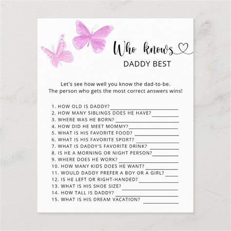 Butterflies Who Knows Daddy Best Game Artofit