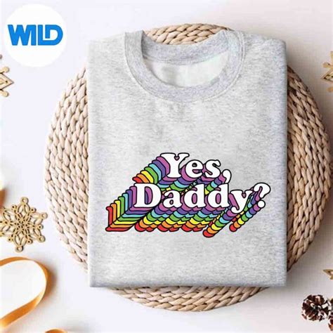 Daddy Svg Yes Daddy For Naughty Daddys Girl Retro Rainbow Svg Wildsvg