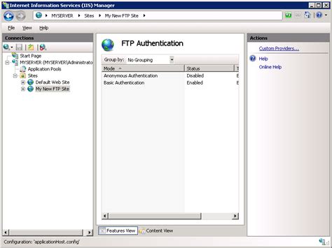 Configure Ftp With Iis Manager Authentication In Iis 7 Microsoft Learn
