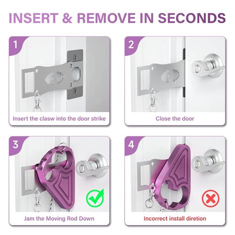 Portable Door Lock For Travelers Sturdy Metal Hotel