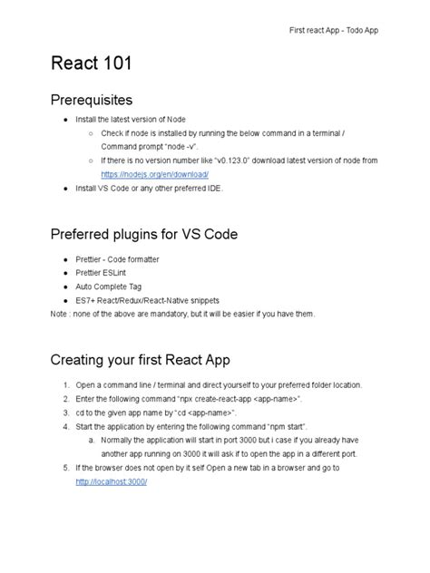 React 101 Pdf