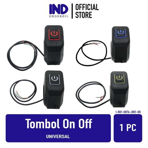 Jual Tombol Saklar Swit Switch On Off 1 Tombol Led Stang Setang Untuk Semua Jenis Motor