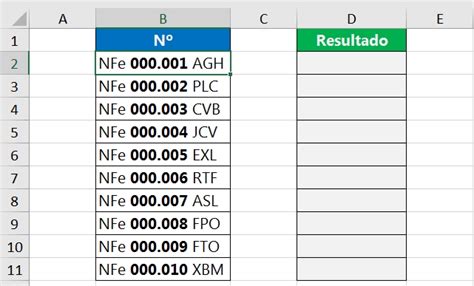Como Extrair Números da NFe no Excel Exemplo 02