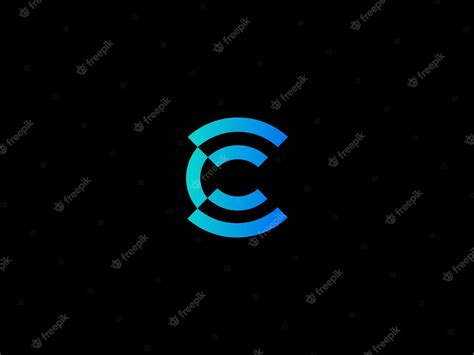 C 로고 디자인 프리미엄 벡터