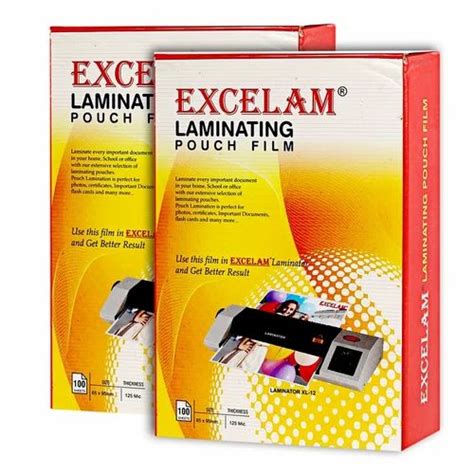 Laminated Pouch Excelam Lamination Pouch Size 65x95mm125 Micron 100