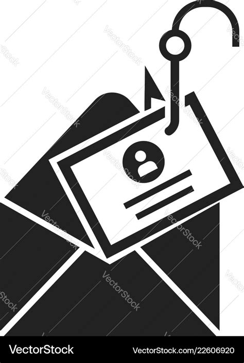 Mail Phishing Icon Simple Style Royalty Free Vector Image