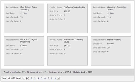 Data Summaries Card View Aspnet Web Forms Controls Devexpress