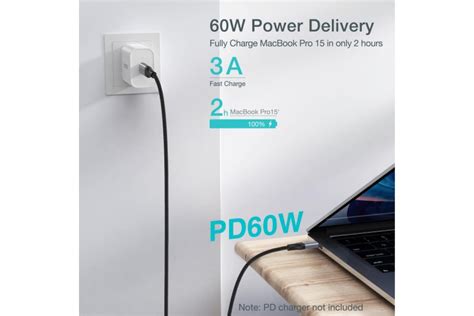Choetech Xcc 1003 Bk Кабель Usb 2 0 C папа C папа 60 ватт 1 2 м